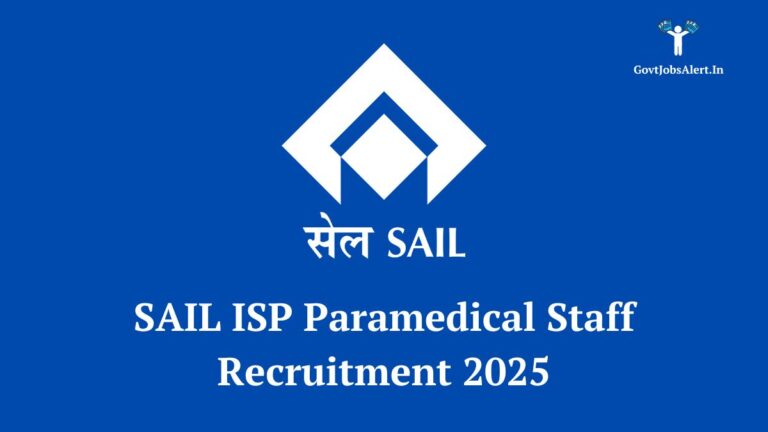 SAIL ISP Paramedical Staff Recruitment 2025: Walk-In Interviews for 12 Vacancies - Check Details ...